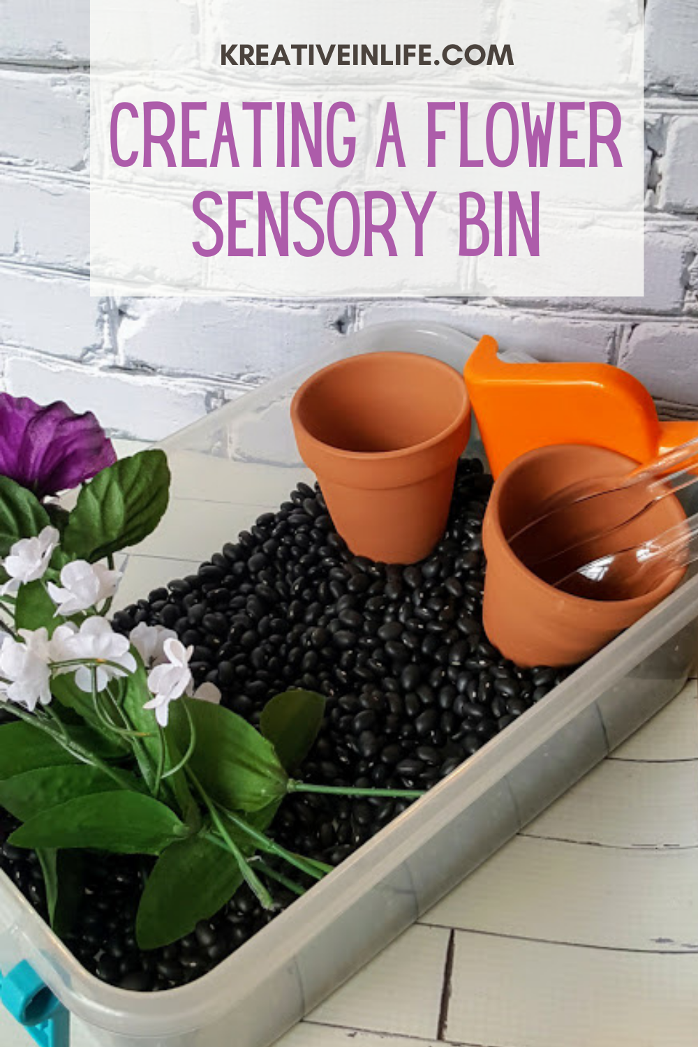 Creating a Flower Sensory Bin This Spring For Your Kids