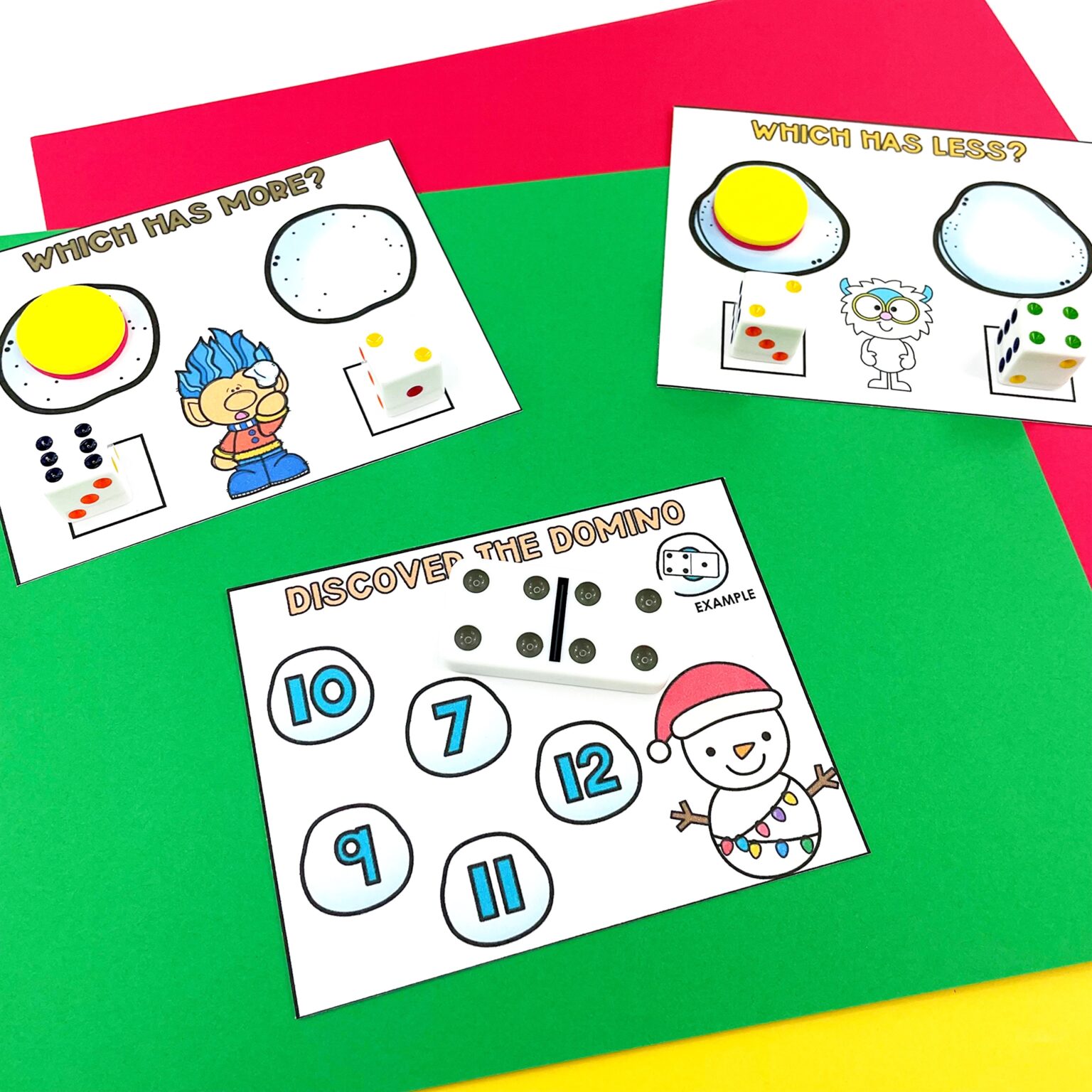 Winter No Prep Math Games - Kreative in Kinder