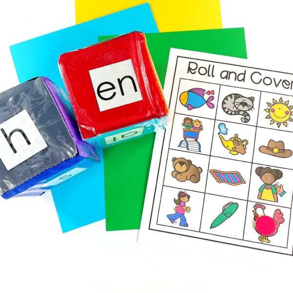 Onset and Rime Roll and Cover - Kreative in Kinder