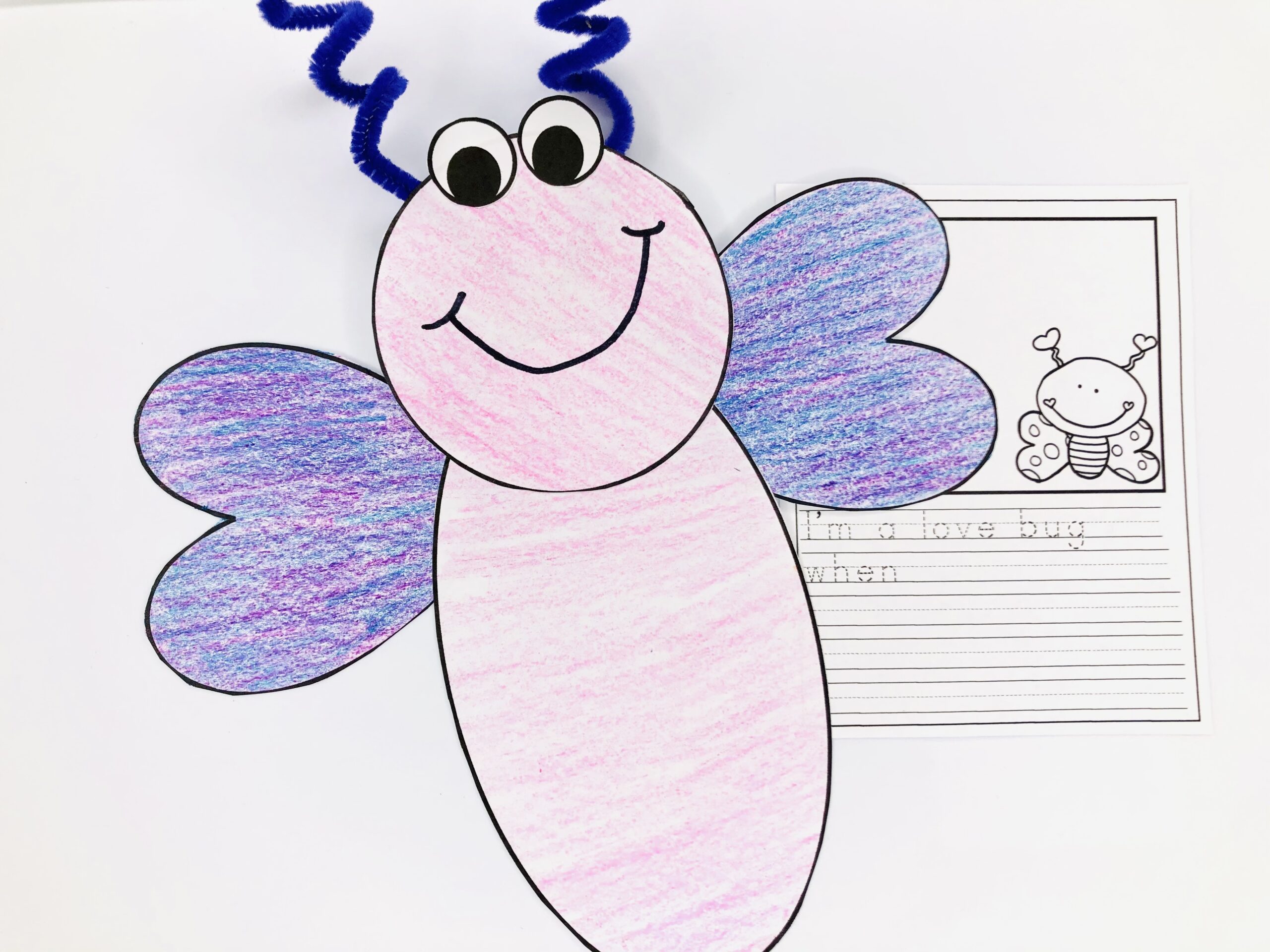 love bug craft and writing - Kreative in Kinder
