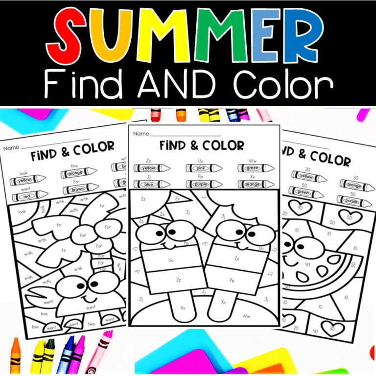 Summer Find and Color - Kreative in Kinder