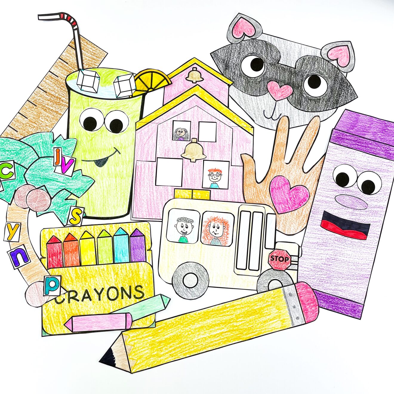 Back to School Crafts and Writing Activities - Kreative in Kinder