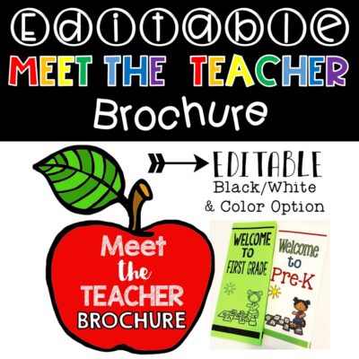 Editable Meet the Teacher Brochure - Kreative in Kinder
