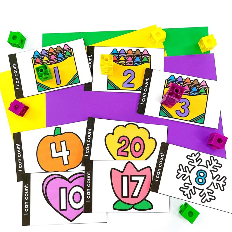 I Can Count! Year-Round Center Task Cards - Kreative in Kinder